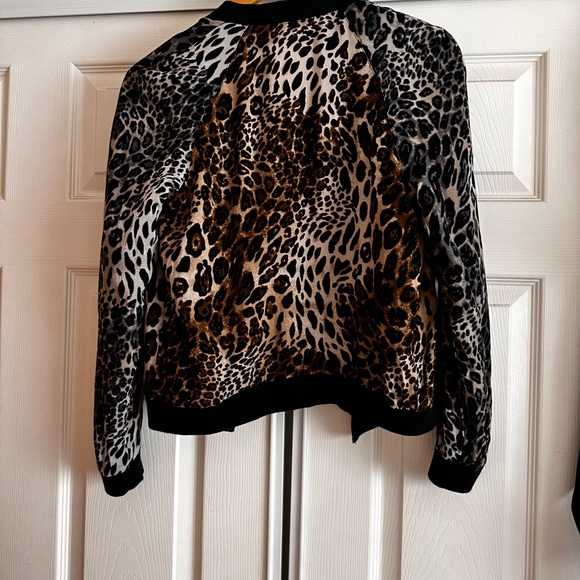 Free People | Jackets & Coats | Free People Leopard Print Bomber Jacket ...